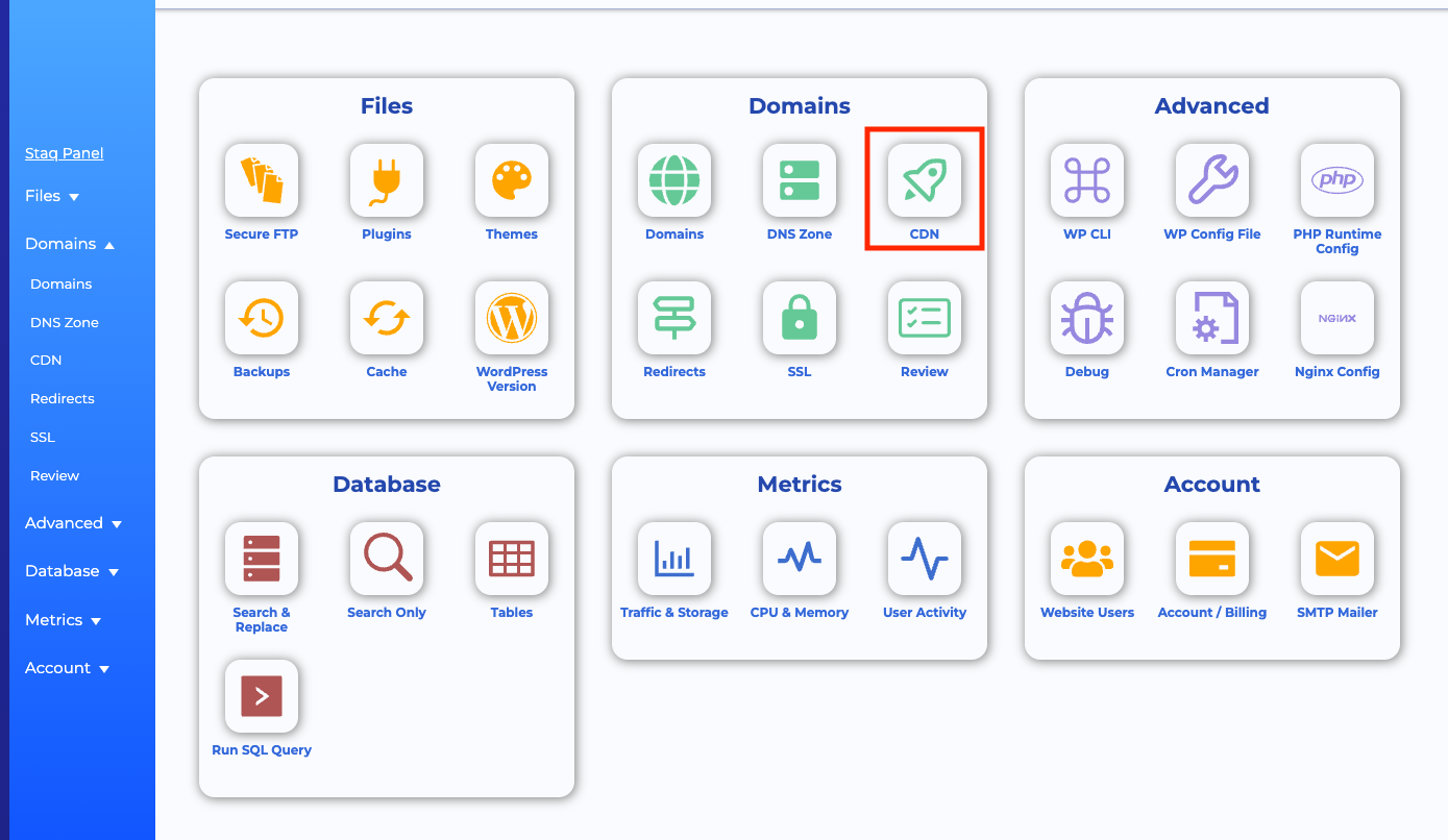 Enable Next-Gen CDN Instructions - Staq Knowledge Base