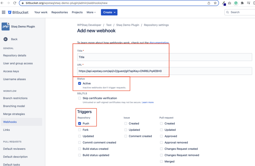 How To Setup Bitbucket With Staq Managed Wordpress Hosting Platform