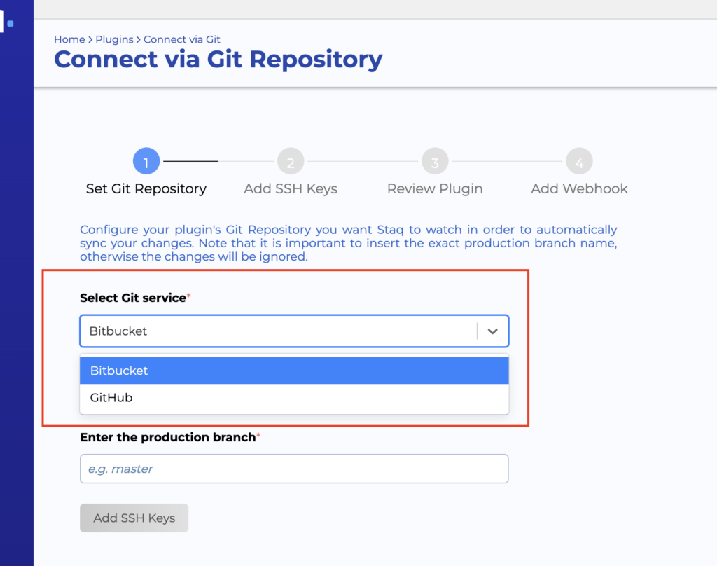 How to setup Bitbucket with Staq (plugin/theme only) - Managed WordPress Hosting Platform