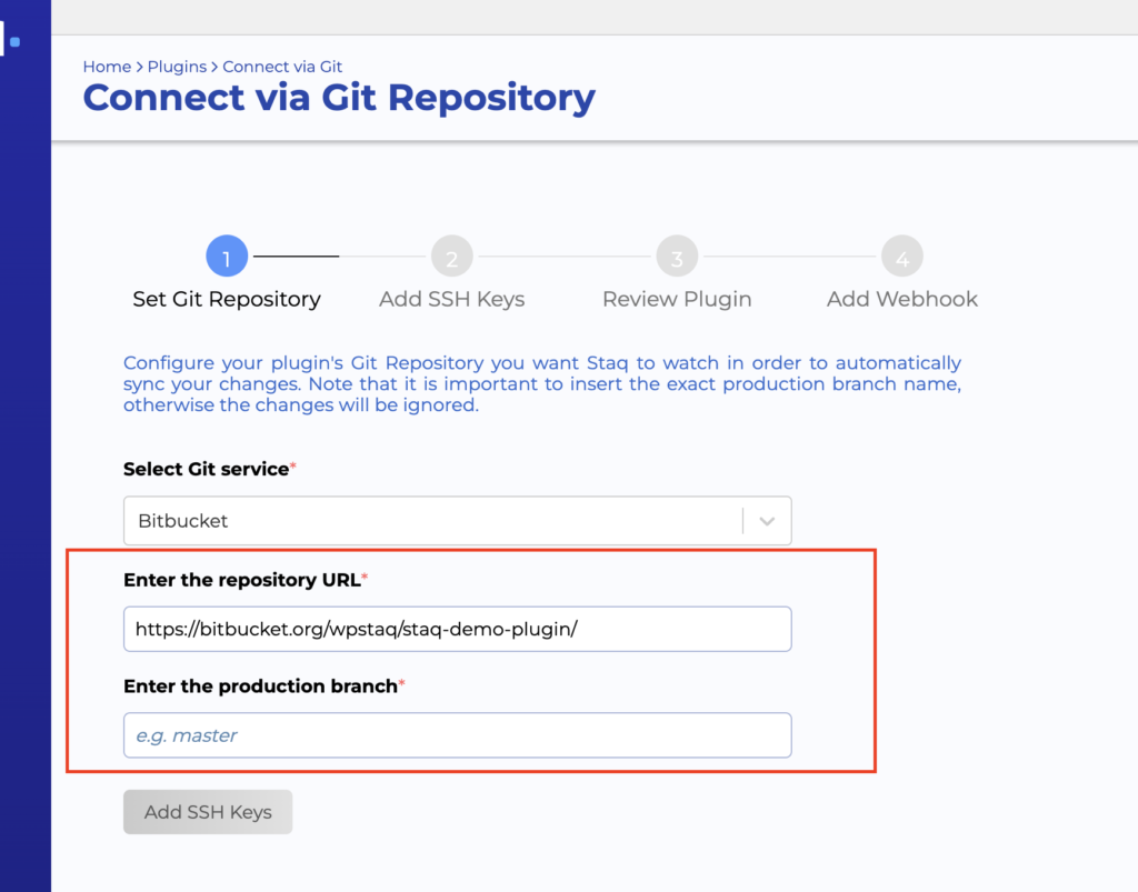 How to setup Bitbucket with Staq (plugin/theme only) - Managed WordPress Hosting Platform