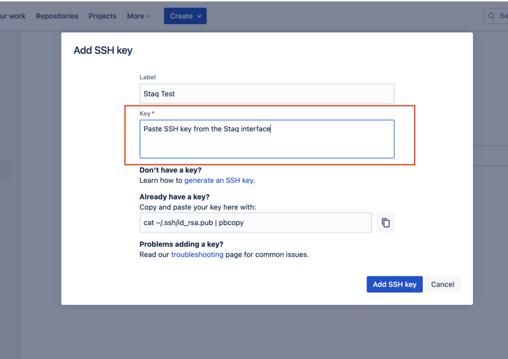 How To Setup Bitbucket With Staq Plugintheme Only Managed