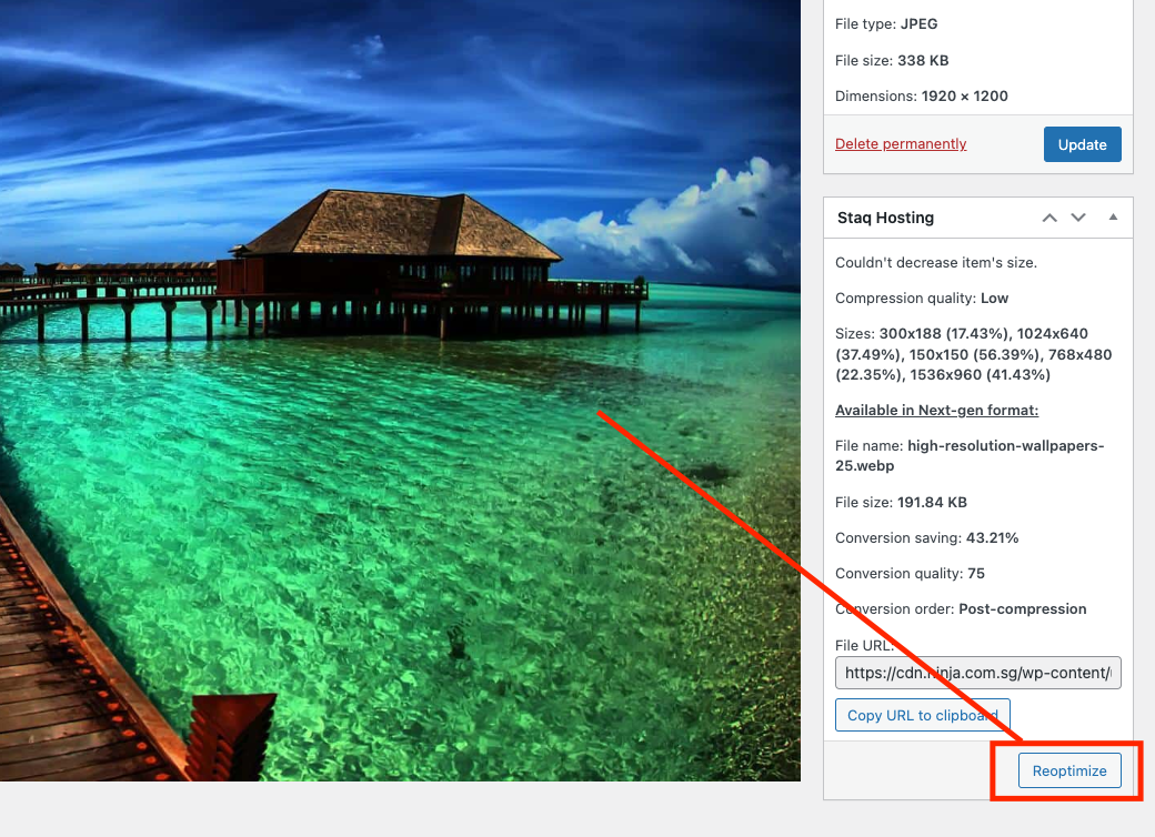 How to change the image compression settings - Staq Knowledge Base