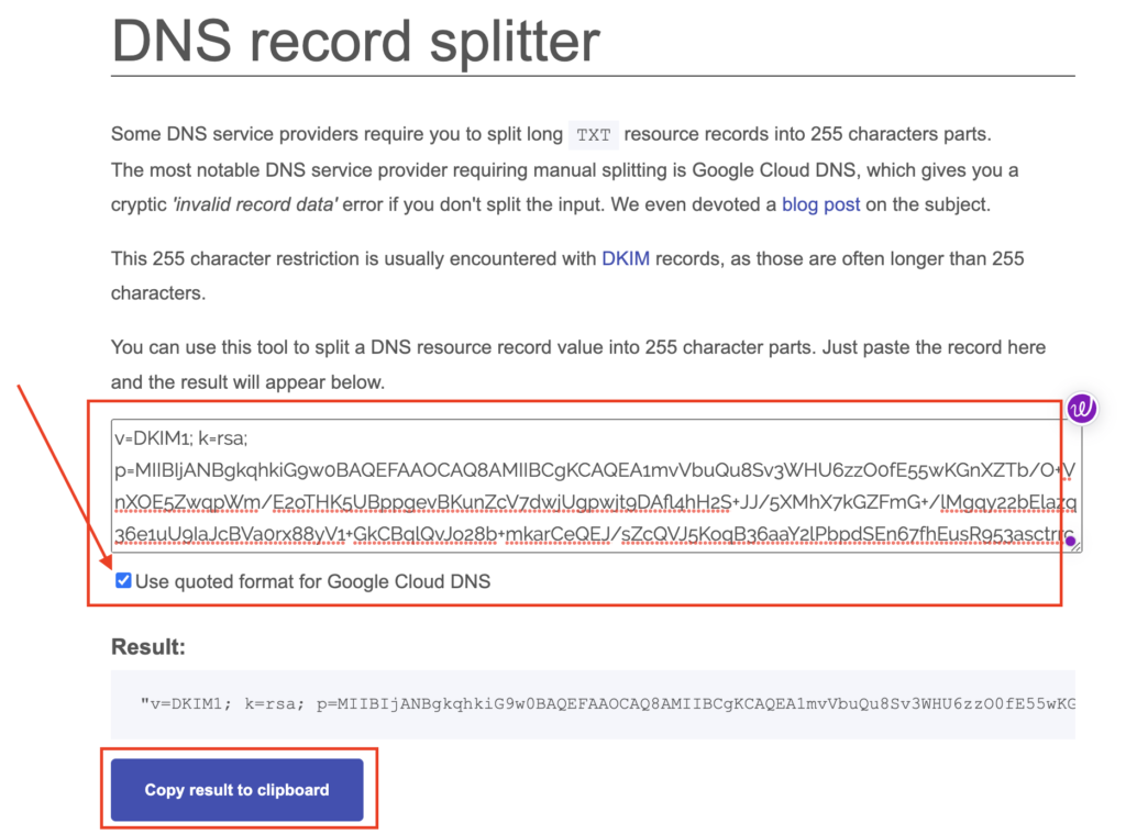 TXT record in DNS - CharacterStringTooLong - Managed WordPress Hosting ...