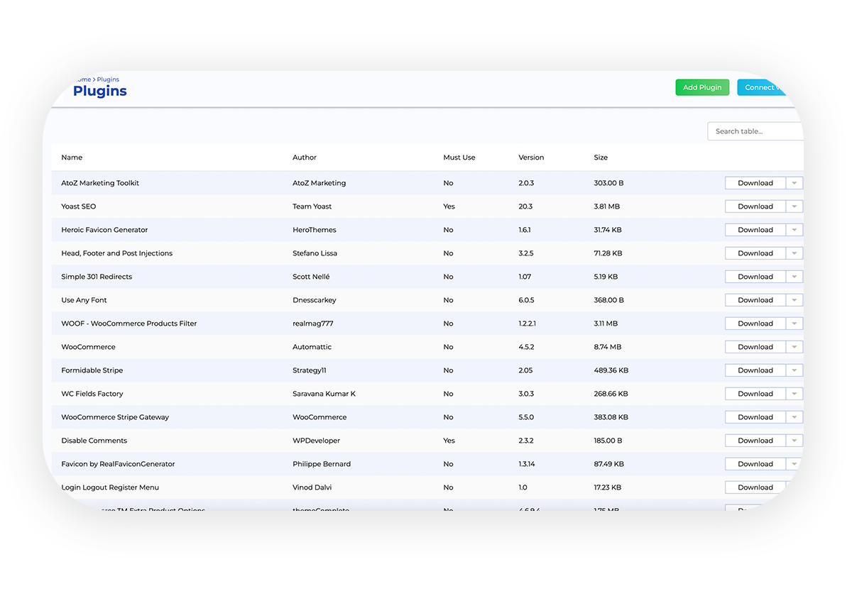 Management - Managed WordPress Hosting Platform