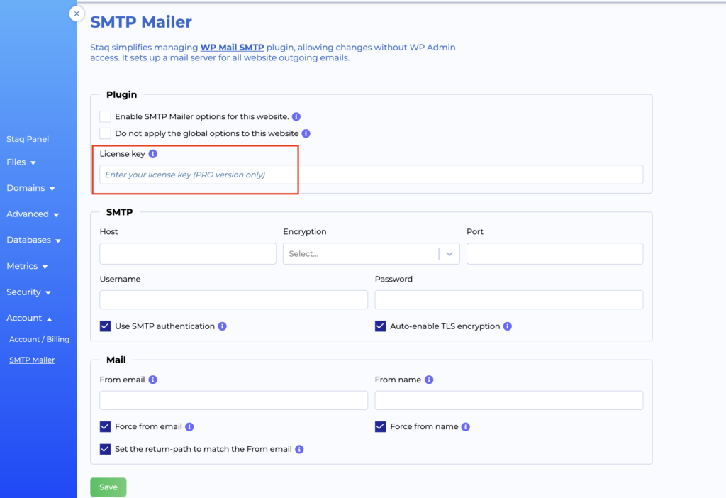Installing "WP Mail SMTP Pro" - Managed WordPress Hosting Platform