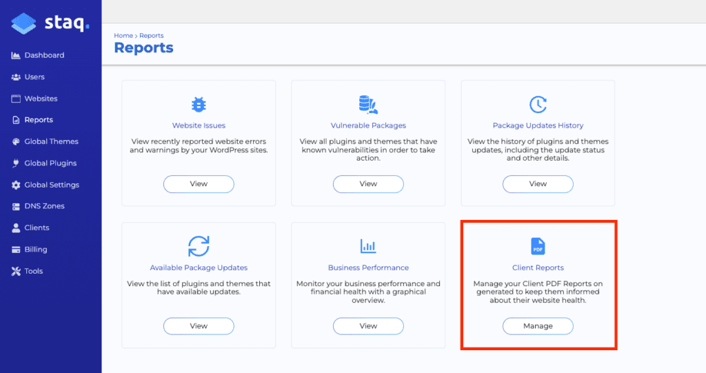 How to setup Client PDF Reports - Managed WordPress Hosting Platform
