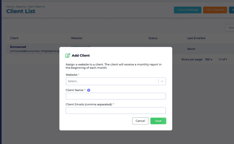 How to setup Client PDF Reports - Managed WordPress Hosting Platform