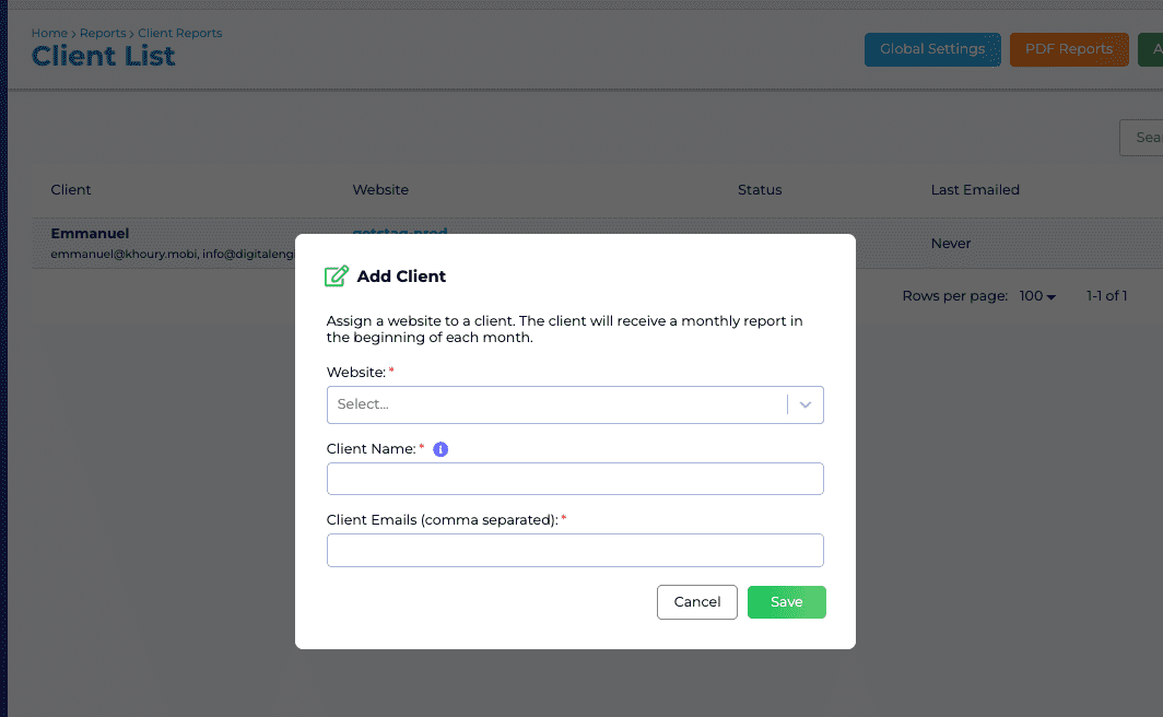 How to setup Client PDF Reports - Managed WordPress Hosting Platform