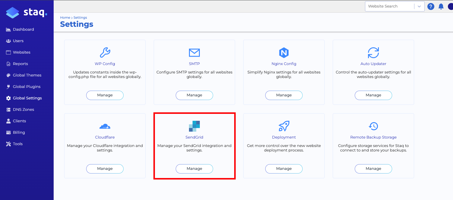SendGrid Integration - Managed WordPress Hosting Platform