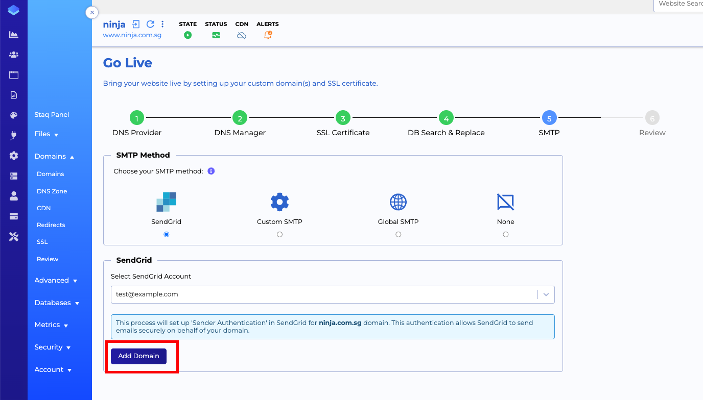 SendGrid Integration - Managed WordPress Hosting Platform
