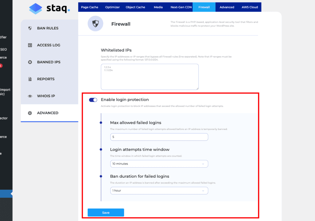 How to configure the Max Login Attempts (Firewall) - Managed Hosting ...